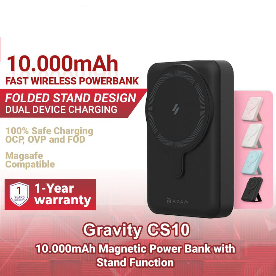 Jual GRAVITY CS10 - Magnetic Wireless Charging 10000mAh (w/ foldable ...