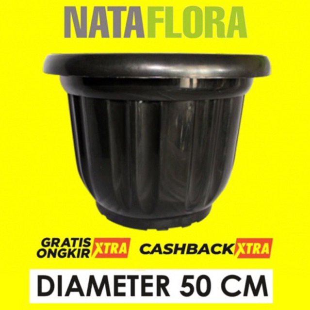 Jual pot 50 cm hitam jumbo besar untuk tabulampot termurah di pondok ...