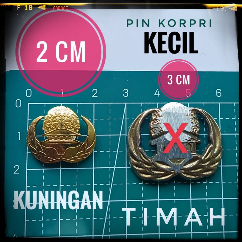 Jual PIN LENCANA KORPRI KUNINGAN ASLI ( NO TIPU-TIPU ) Real Handmade ...