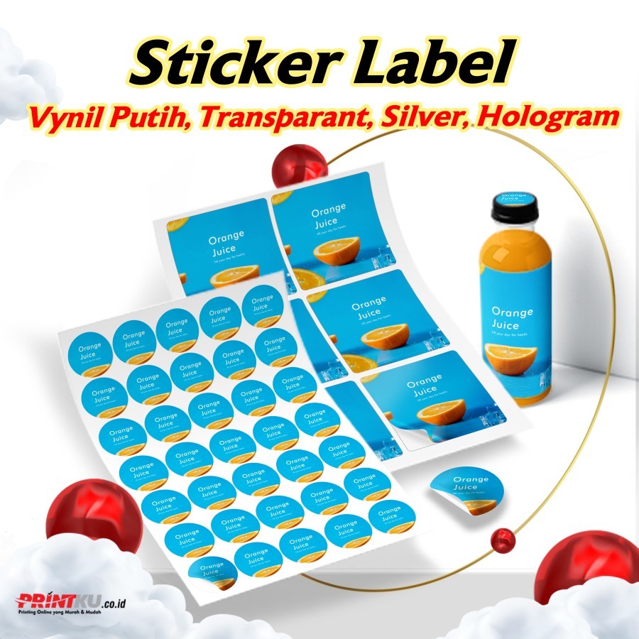 Jual STICKER VINYL PUTIH/ STICKER BULAT/ STICKER KOTAK ROUNDED/ STICKER ...
