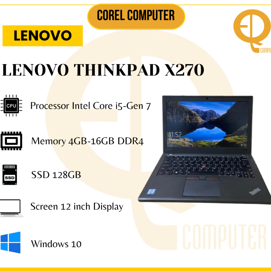 Jual Lenovo Thinkpad X270 - Intel Core i5-Gen 7 | Shopee Indonesia