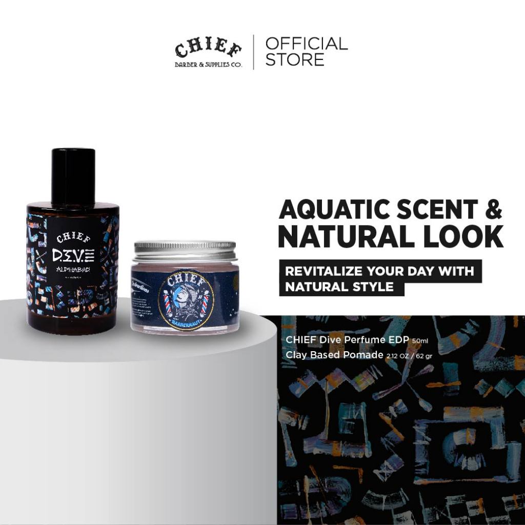 Jual CHIEF PACKAGE Dive Perfume EDP 50ml + Space Clay 2,12 OZ I 60gr ...