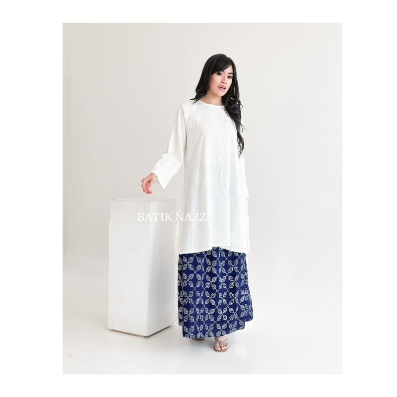 Jual One Set Katun bordir rok batik baju kurung baju raya - Nadia One ...
