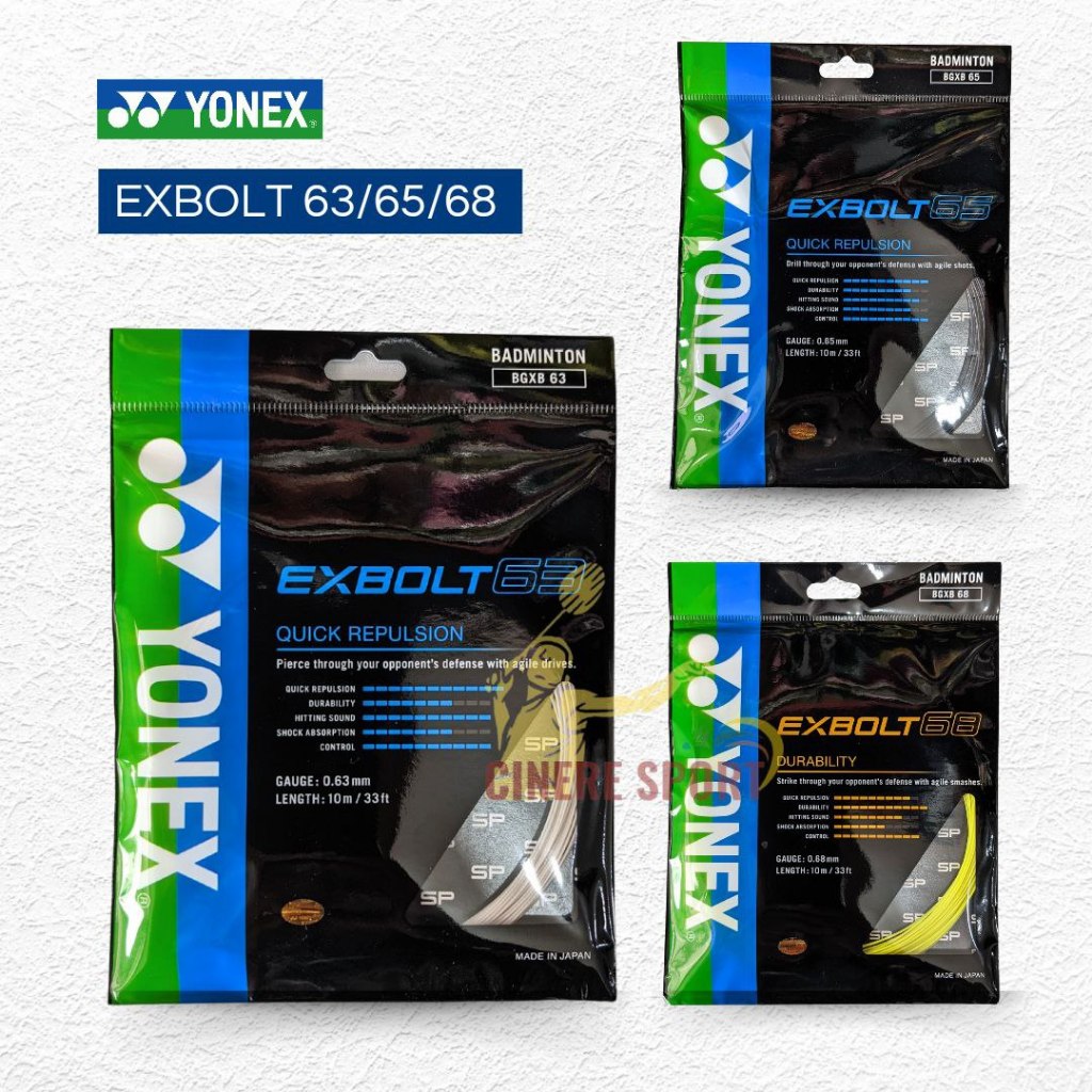 Jual Senar Badminton Yonex Exbolt 63 / Exbolt 65 / Exbolt 68 TERBARU SP ...
