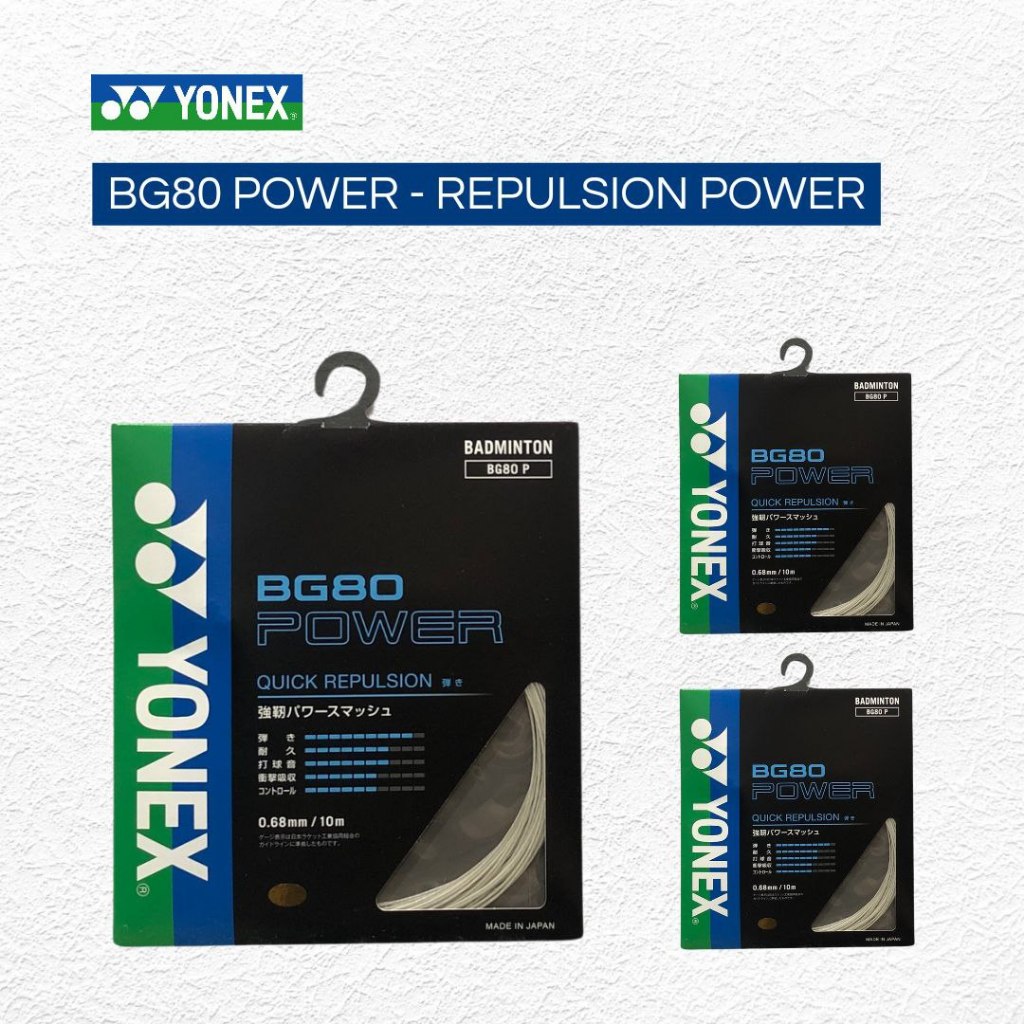 Jual Senar Raket Badminton YONEX BG80 POWER JP Japan Edition 100% ...