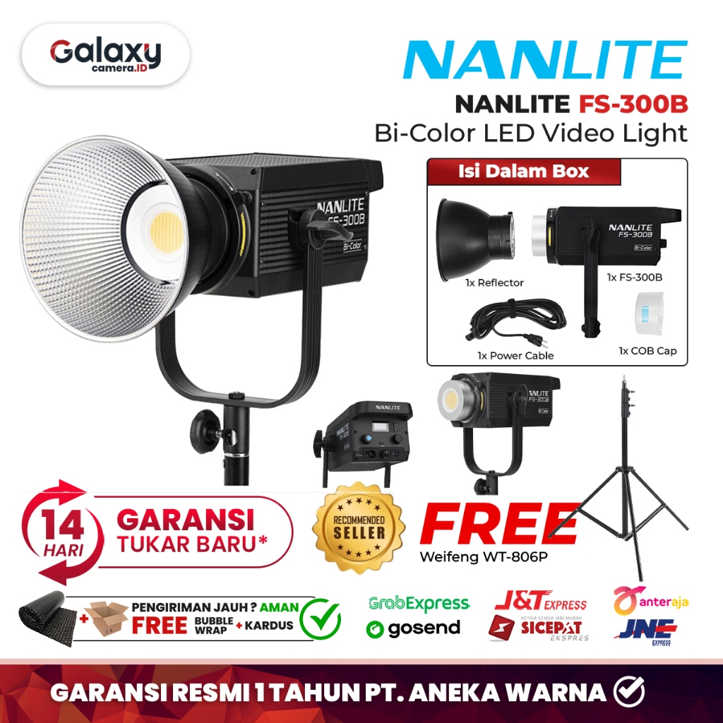Jual Nanlite FS-300B Bi-Color LED Video Light Lighting FS 300B FS300B ...