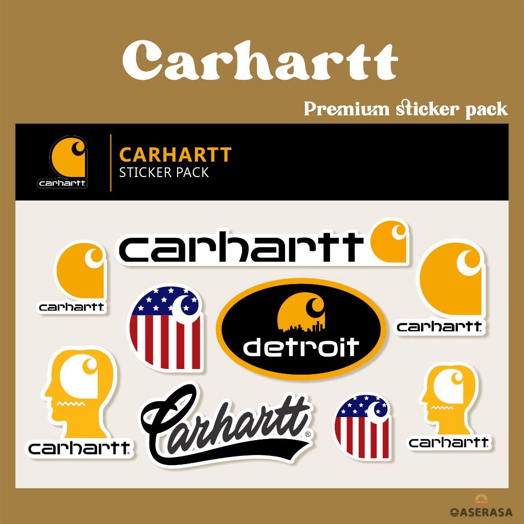 Jual Sticker CARHARTT PACK 10PCS | Sticker brand clothing CARHARTT ...