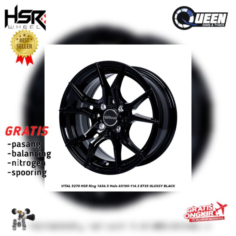 Jual VELG RACING R14 DOUBLE PCD HSR VITAL untuk mobil avanza, xenia, veloz, agya, ayla, sigra ...