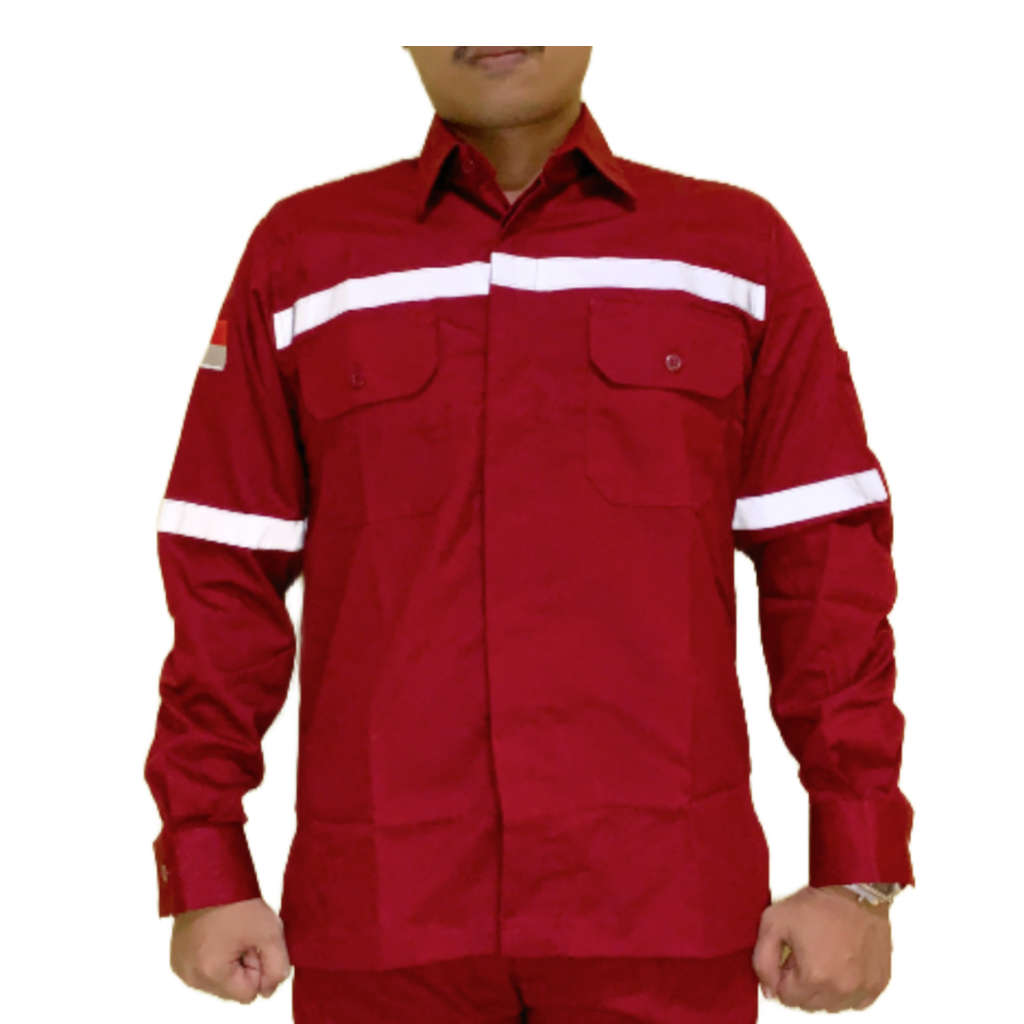 Jual Baju Proyek Hitam Bengkel Mekanik Teknisi Kemeja Safety Wearpack ...