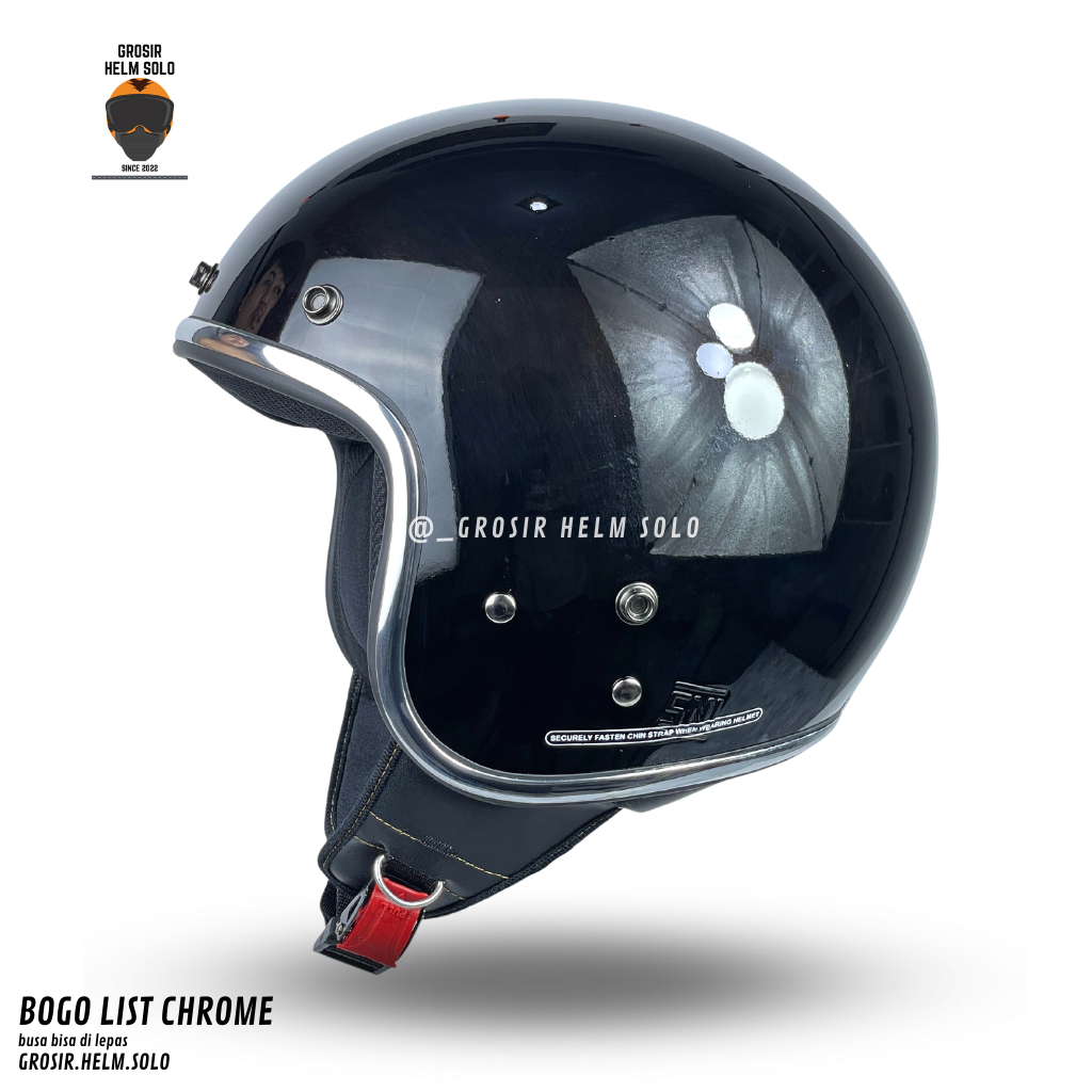 Jual HELM BOGO LIST CHROME SNI | Shopee Indonesia