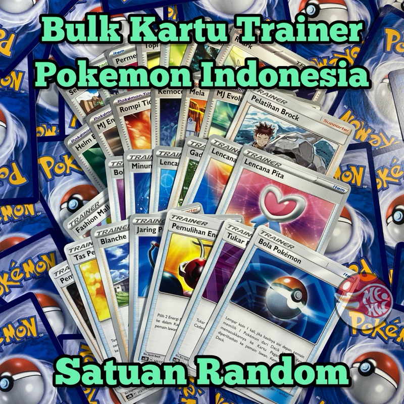 Jual Bulk Kartu TRAINER Pokemon TCG Indonesia Random Satuan | Shopee Indonesia