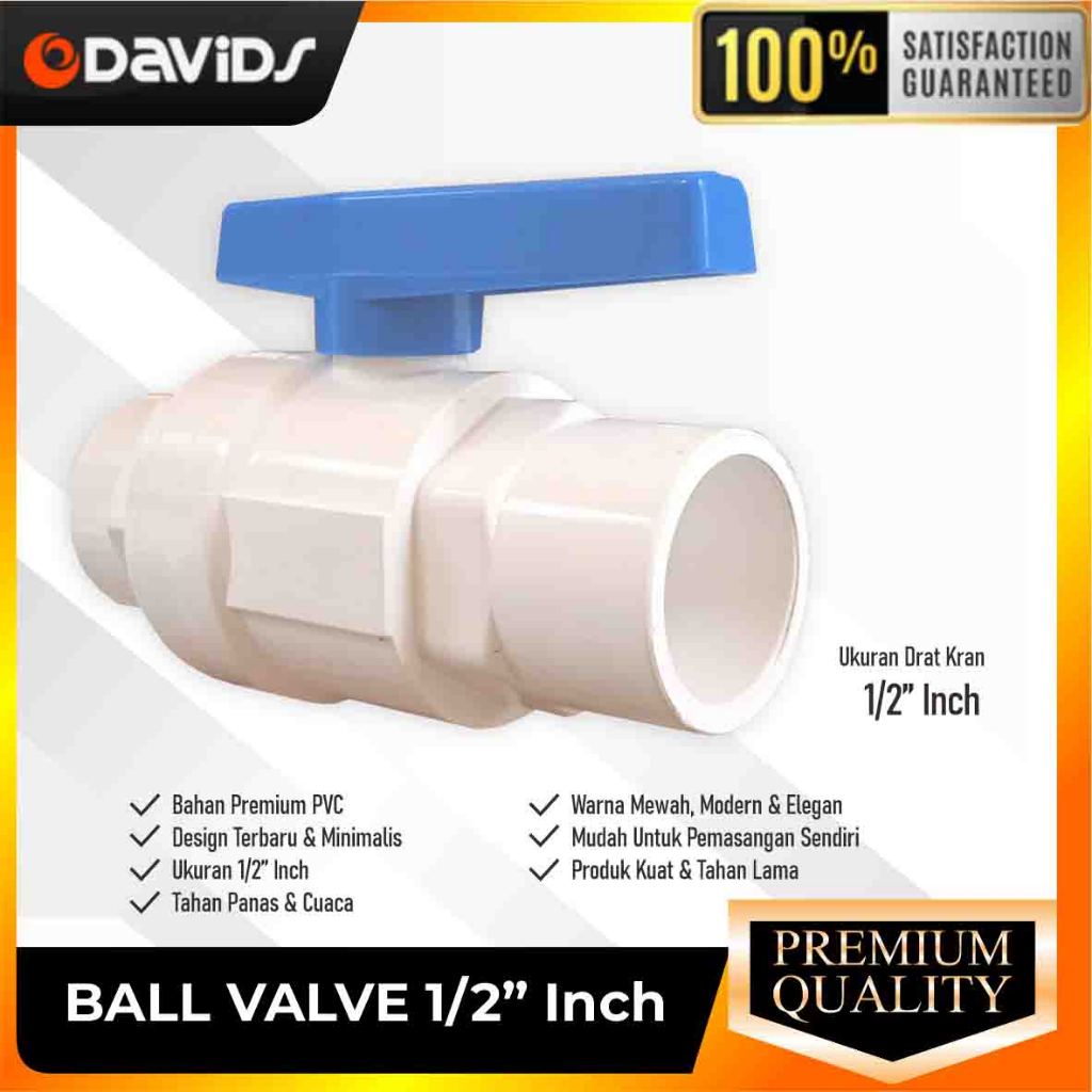 Jual Stop Kran Ball Valve Pipa Paralon Pvc 1/2 3/4 Inch Beaufort | Shopee Indonesia