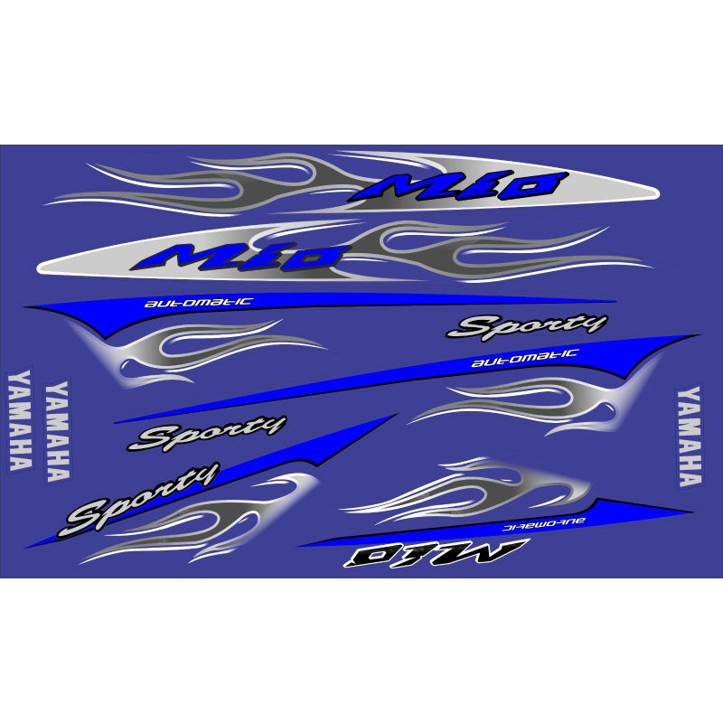 Jual Striping Mio api new color bahan transparan (free stiker 1set ...