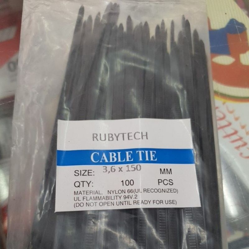 Jual kabel ties 3.6x150mm / Kabel ties hitam panjang 15cm / kabel ties ...