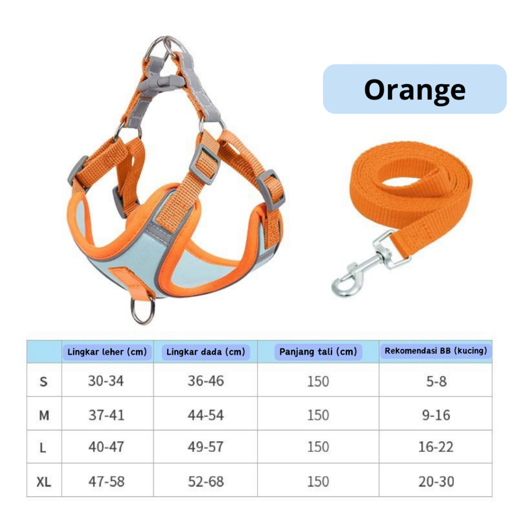 Jual TALI TUNTUN KUCING HARNESS TALI KUCING HARNESS KUCING ROMPI BAJU ...