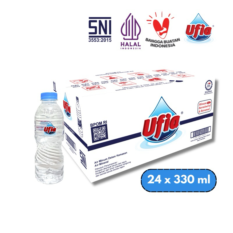 Jual Ufia Air Mineral 330 ml x 24 (karton) | Shopee Indonesia