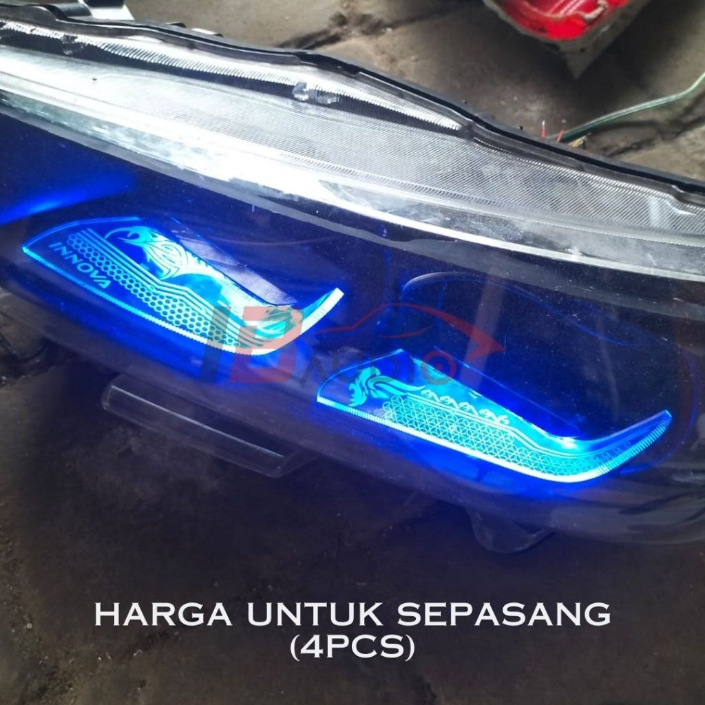 Jual Slim L Frame Lazy Series Lampu Headlamp LED Depan RGB Mobil Innova ...