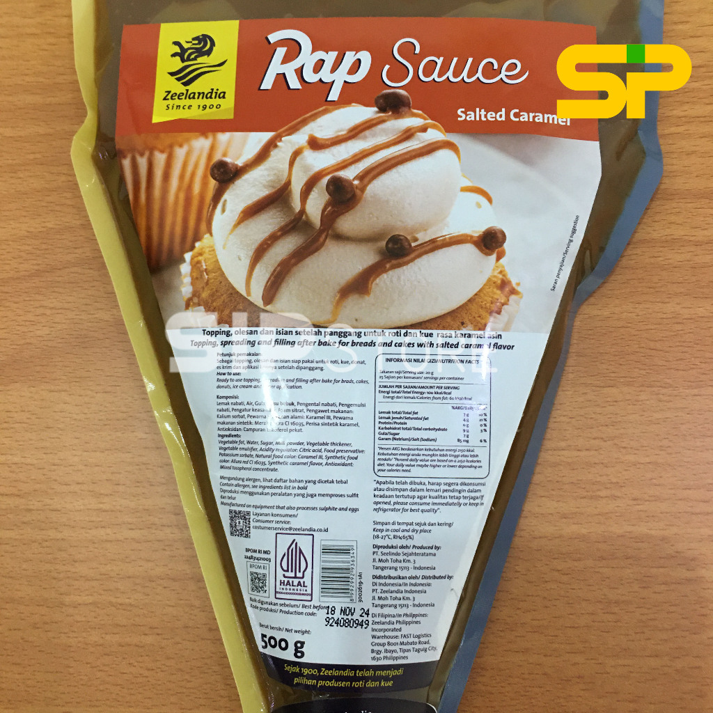 Jual Rap sauce salted caramel 500 gr/ Zeelandia Topping salted caramel ...