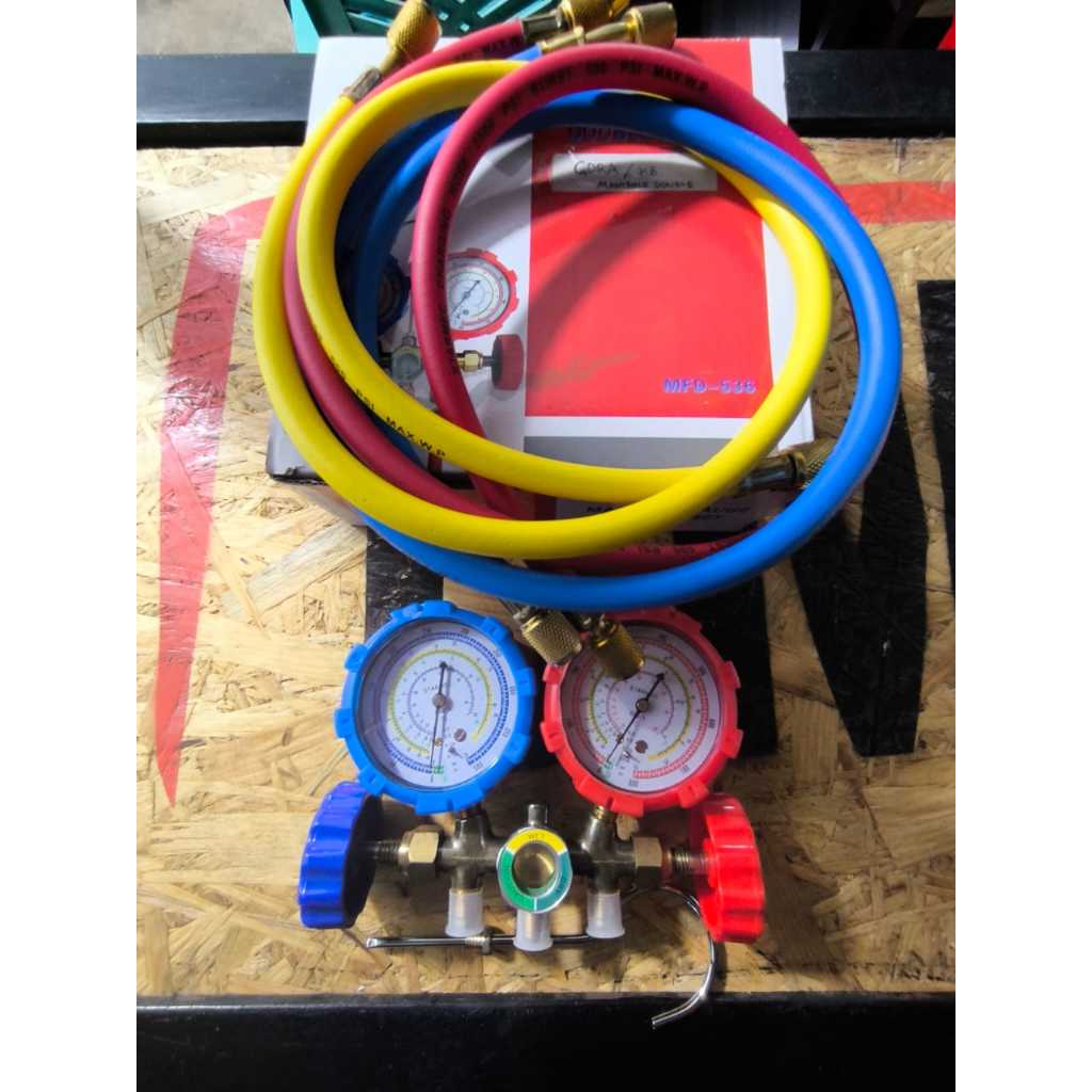 Jual Manifold AC STARMEC Double R22 R32 R410 + Selang | Shopee Indonesia