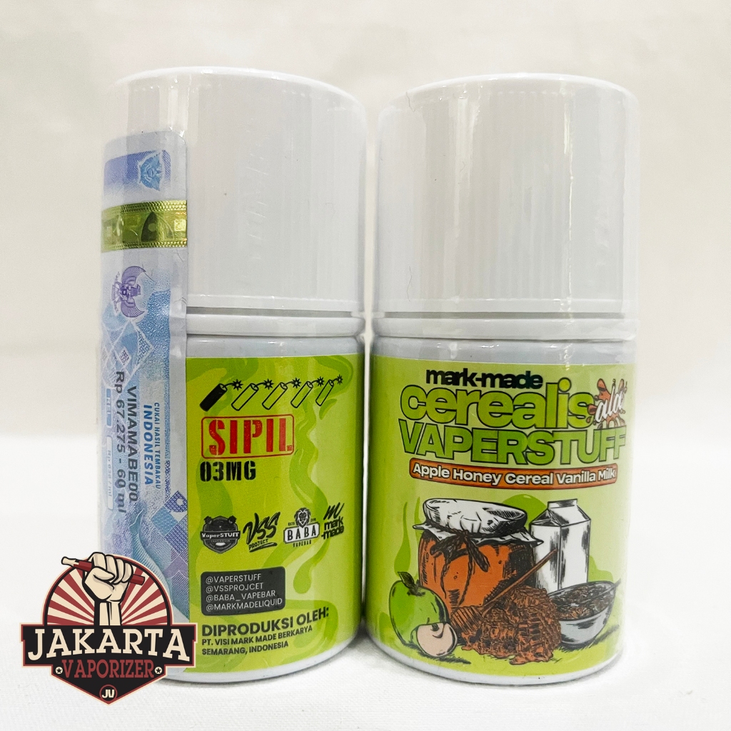 Jual CEREALIS ALA VAPERSTUFF APPLE HONEY 60ML 3MG 7MG 11MG BY MARK MADE ...