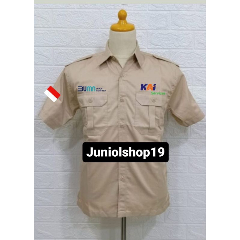 Jual KEMEJA BUMN KAI SERVICES/SERAGAM KAI BUMN/KEMEJA CUSTOM BORDIR ...