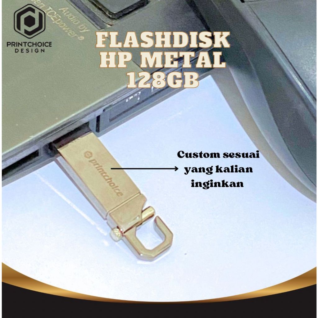 Jual Flashdisk Hp Metal 128gb Custom Grafir Nama Logo Perusahaan dll ...