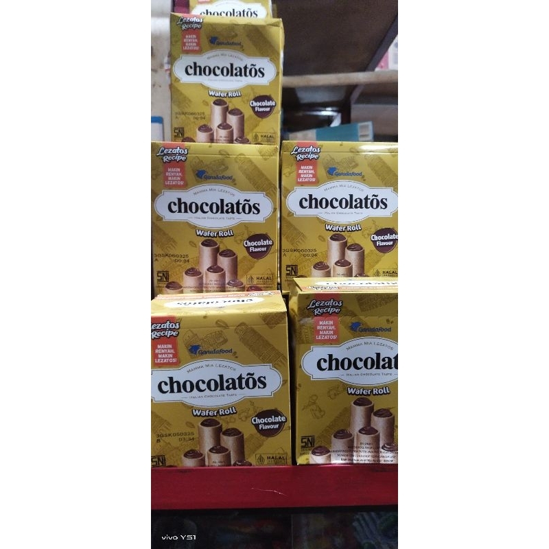 Jual chocolatos wafer roll isi 2 kotak * 24 pcs | Shopee Indonesia