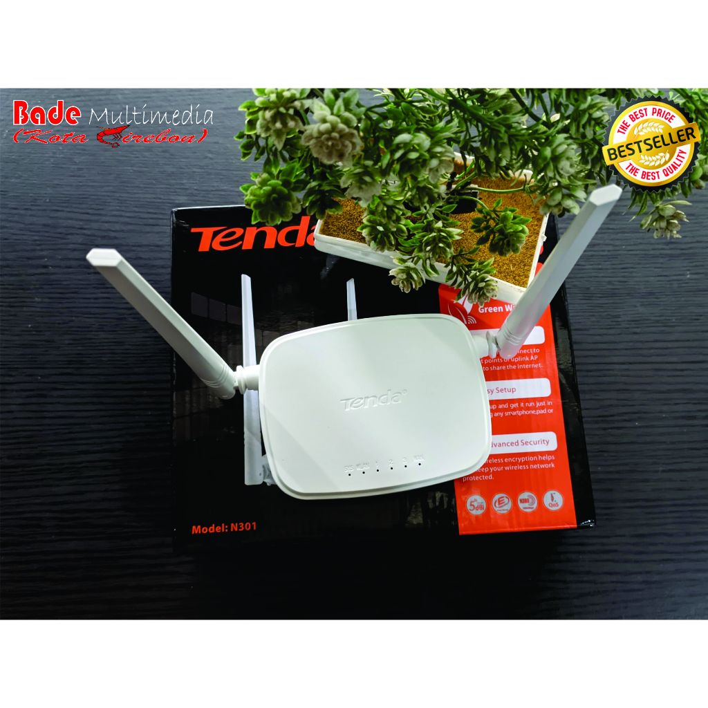 Jual Tenda N301 Router Wiresless WiFi 300Mbps 2 Antenna Wifi RAnge ...