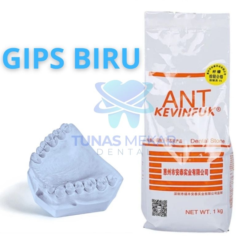 Jual Dental Stone Gips Biru Tipe II Bahan Cetak Plaster 1kg | Shopee ...