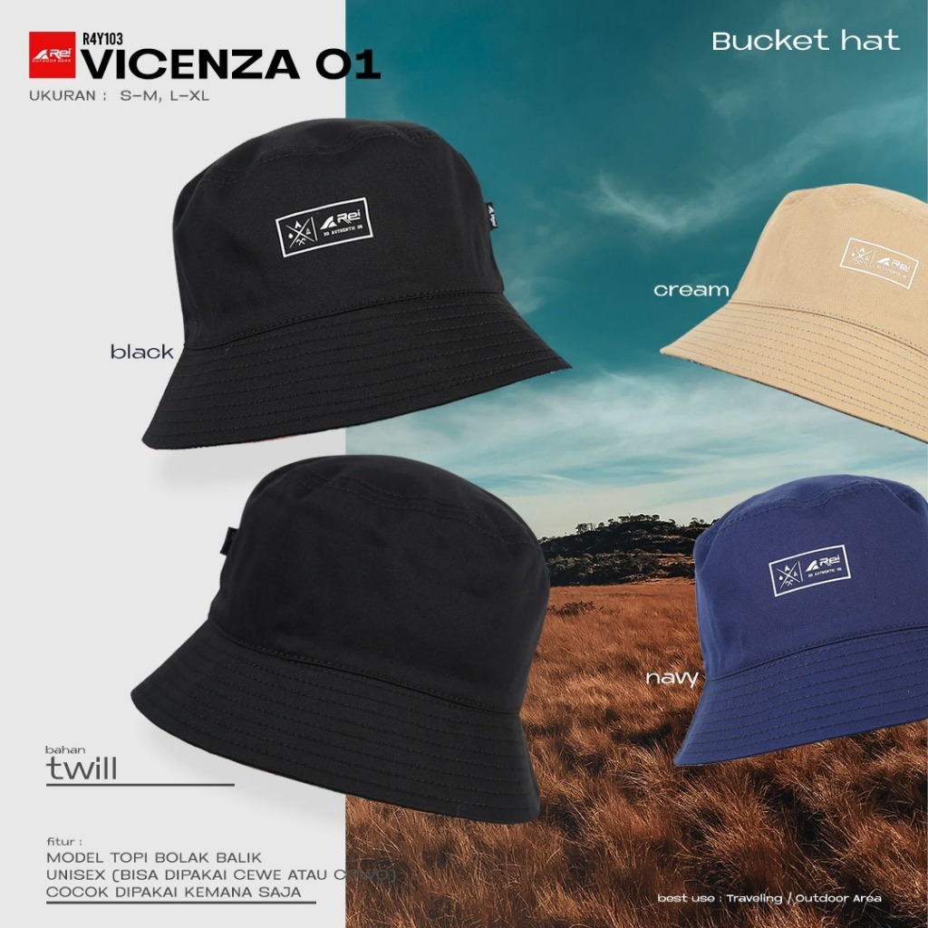 Jual Topi Vicenza 01 Bucket Arei Outdoorgear | Shopee Indonesia