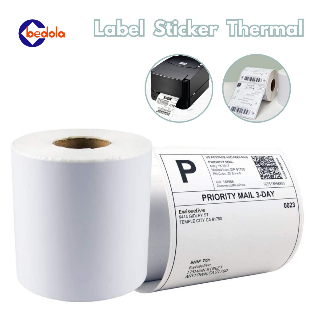 Jual Kertas thermal 100 x 120 isi 250 pcs label thermal direct barcode | Shopee Indonesia