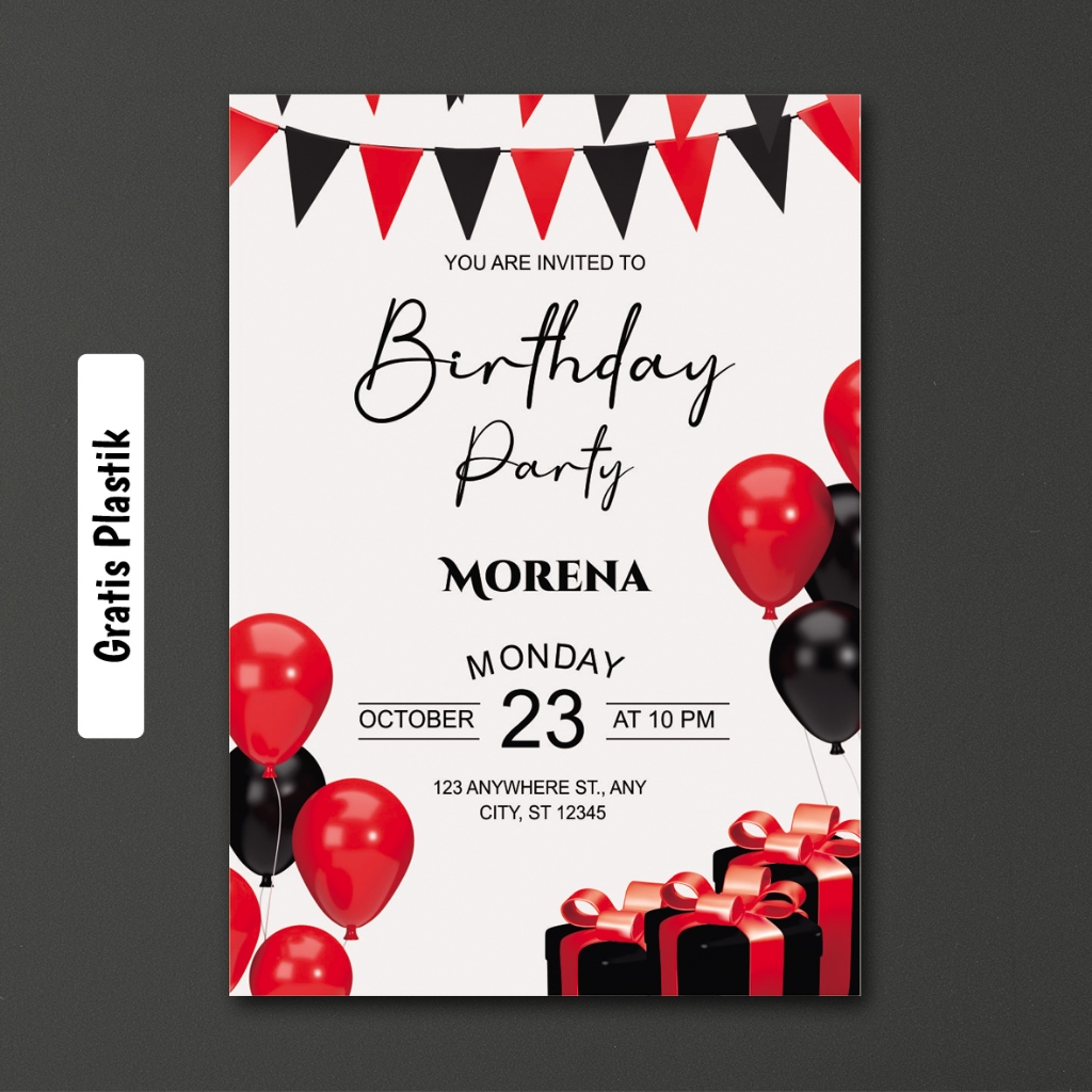 Jual Cetak Undangan Ulang Tahun / Undangan Ultah / Undangan ulang Tahun ...