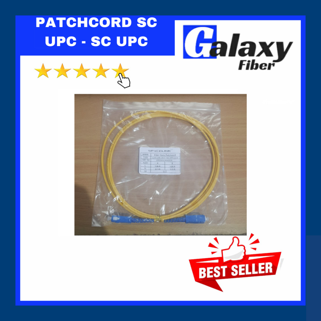 Jual Patchcord SC UPC Kabel Fiber Optik Pathcord SC UPC Spacelink ...