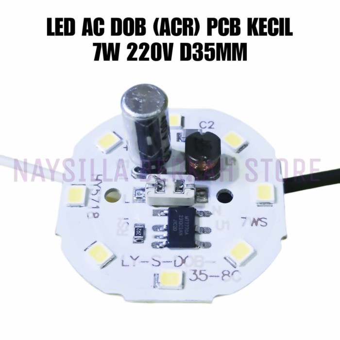 Jual PCB LED AC 7W 220V DOB (ACR) UKURAN PCB KECIL DIAMETER 35MM ...