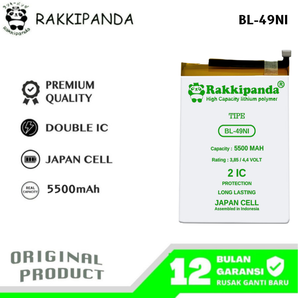 Jual RakkiPanda - BL-49NI Itel S23 / A50 4G / A60 / A60S / A70 / P55 NFC / Vision 5 S663LC Batre ...