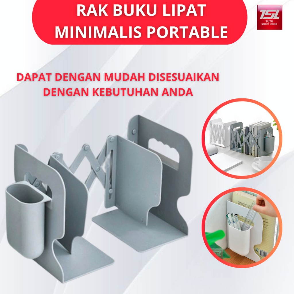 Jual TUTU Rak Buku Lipat Minimalis Portable Adjustable Folding Book ...