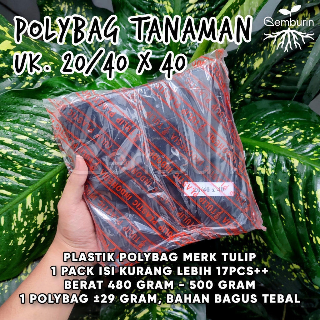 Jual Polybag / Polibag Tanaman 20 / 40 x 40 Hitam Isi 500 gram Tulip ...