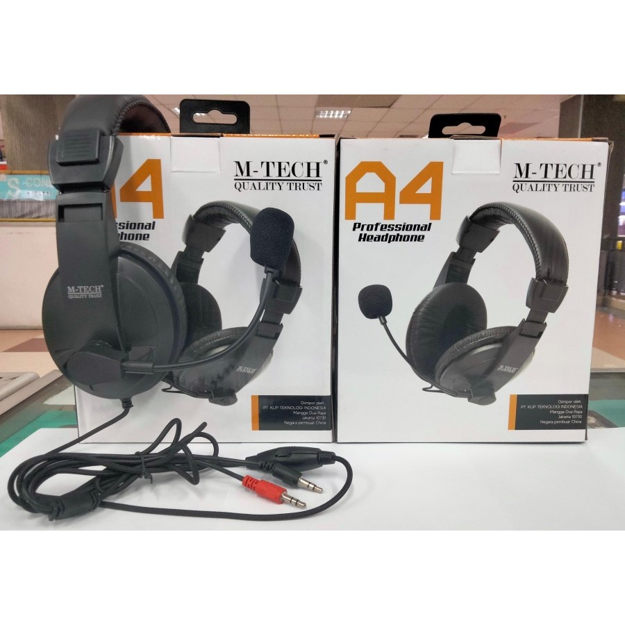Jual Headset Gaming M-tech A4 / headset pc / headset laptop plus ...