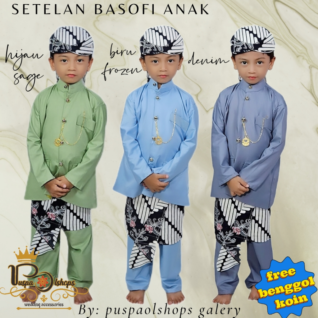 Jual Basofi anak laki laki baju adat jawa anak | Shopee Indonesia