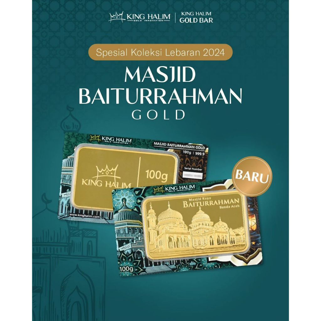 Jual (NEW) LOGAM MULIA EMAS KING HALIM 1GR - MASJID RAYA BAITURRAHMAN ...