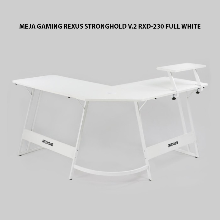 Jual MEJA GAMING REXUS STRONGHOLD V.2 RXD-230 - FULL WHITE | Shopee ...