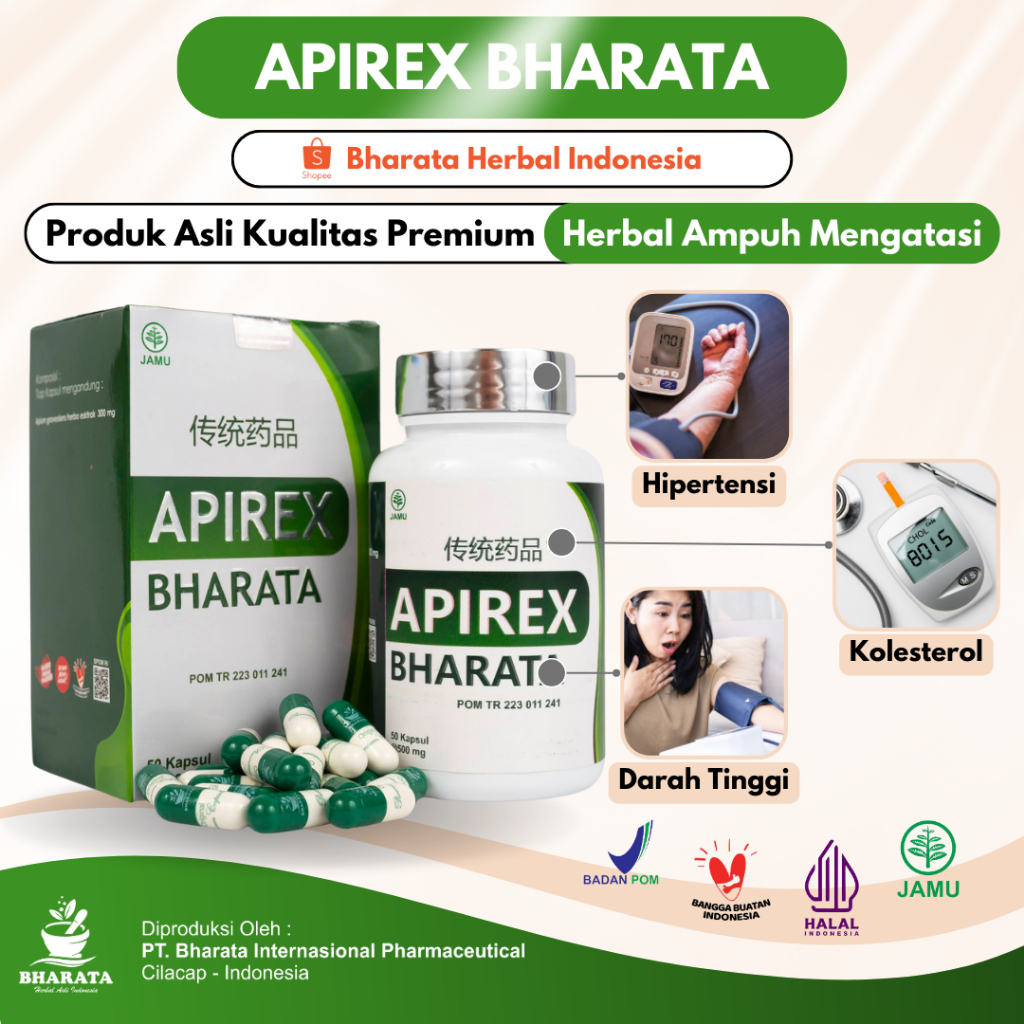Jual Apirex Bharata Obat Vertigo atau Sakit Kepala Berlebihan Obat ...