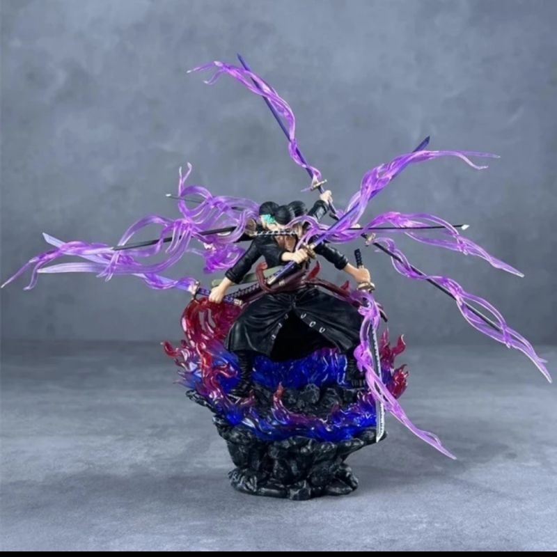 Jual One Piece Roronoa Zoro Three Head Six Hand Flow Ashura Figure ...