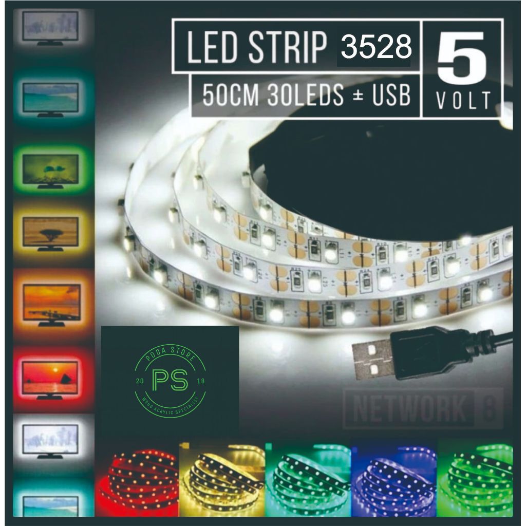 Jual LED strip USB 5v harga per 5cm | Shopee Indonesia