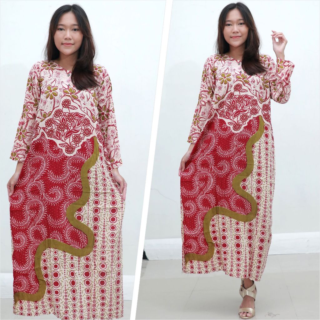 Jual Daster Batik Lengan Panjang Baju Daster Lengan Panjang Longdress ...