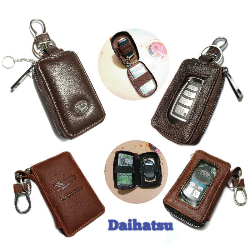 Jual dompet kunci mobil remote keyless dan STNK Daihatsu kulit asli ...