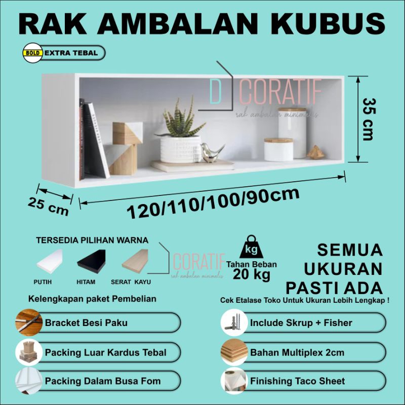 Jual RAK AMBALAN RAK KUBUS,FLOATING CUBICAL,BAGUS KUAT DAN KOKOH ...
