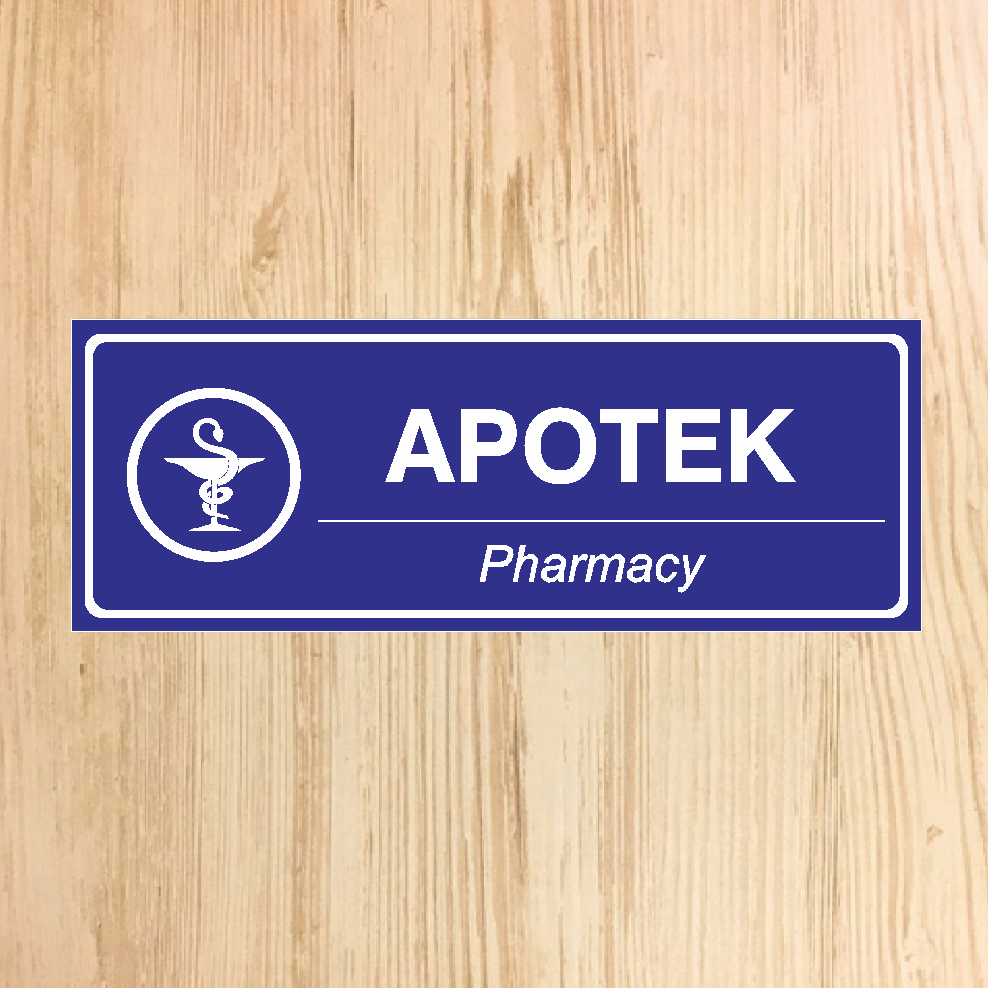 Jual Stiker Apotek | Stiker Nama Ruang Kantor dan Instansi | Shopee ...