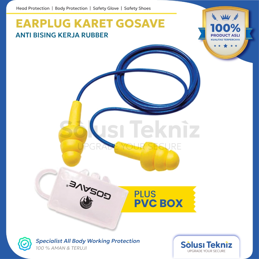 Jual Earplug Ultrafit Gosave Corded Kotak Penutup Safety Telinga Ear ...