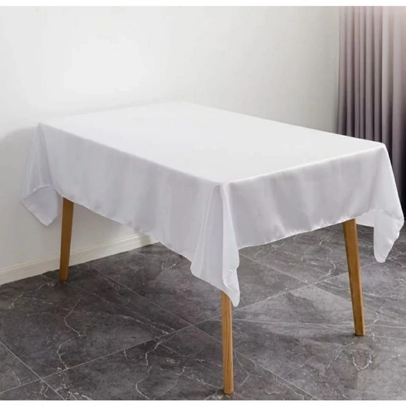 Jual Taplak meja kain polos putih bahan katun | Shopee Indonesia